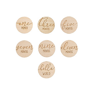 Pearhead Acrylic Monthly Milestone Photo Cards, Gender-Neutral Baby’s First Year Photo Prop Discs, Pregnancy Journey Milestone Markers, Sage Green