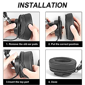 Gvoears Replacement Earpads for Audio Technica ATH M50X/M40X, HyperX Cloud/Alpha, Steelseries Arctis, Turtle Beach Stealth earpads Replacement, Ear Cushions Also fit Sony MDR-7506 Series&More