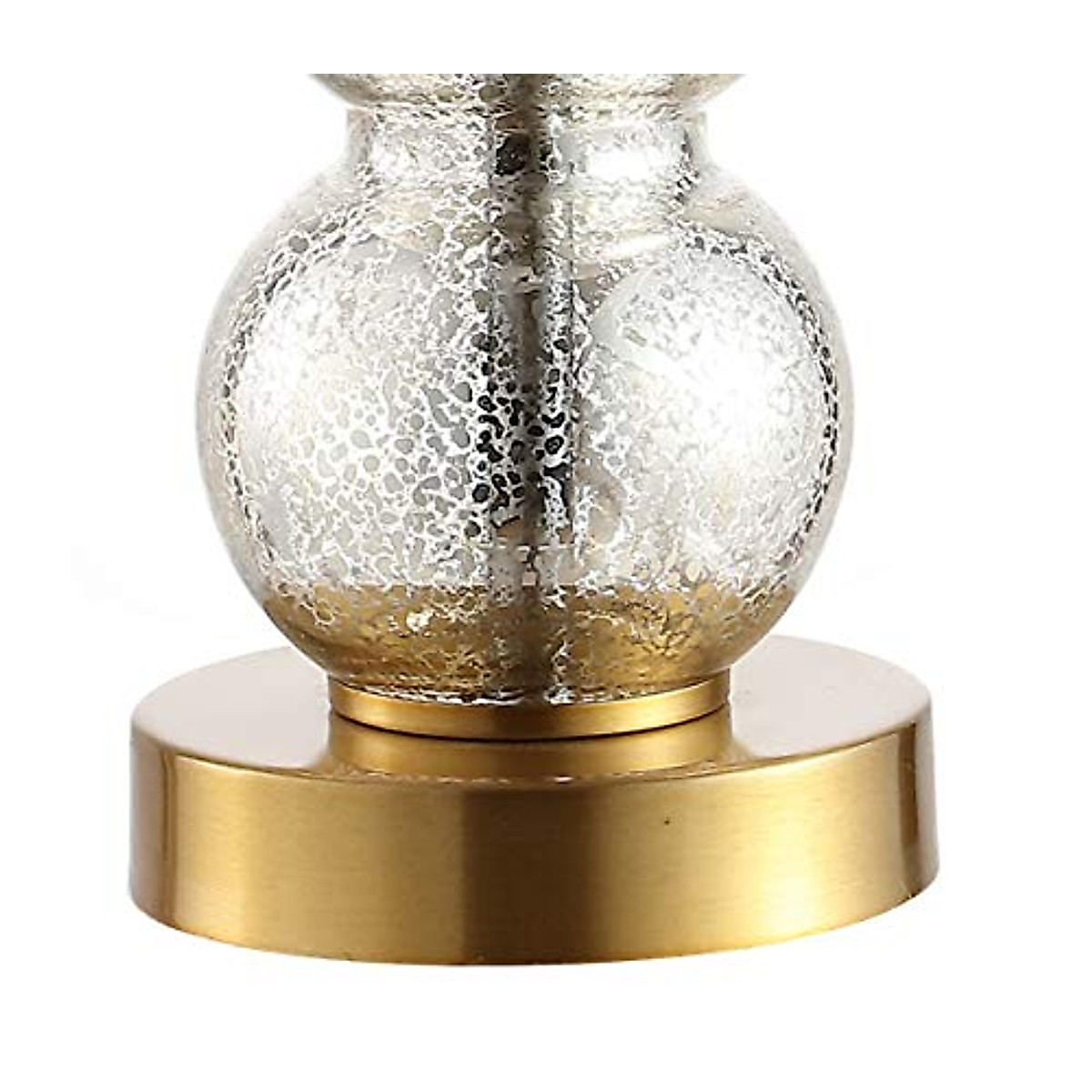JONATHAN Y JYL1021C February 21" Glass/Metal LED Table Lamp Contemporary Bedside Desk Nightstand Lamp for Bedroom Living Room Office College Bookcase LED Bulb Included, Mercury Glass/Brass Gold