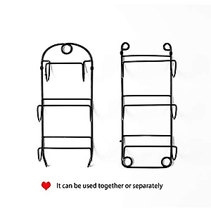 SODUKU Towel Rack Wall Mounted Metal Wine Rack Towel Shelf for Bathroom Black