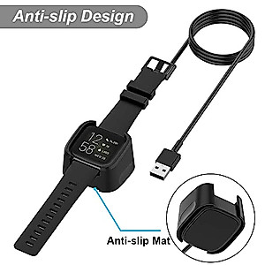 Emilydeals Charger for Fitbit Versa 2, Replacement Charging Cable Cord Dock Cradle for Fitbit Versa 2 Smart Watch [1m/3.3ft]