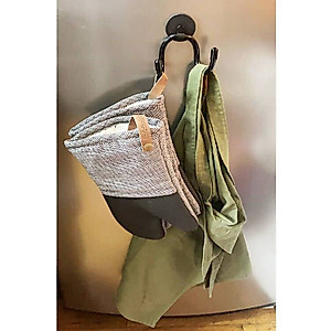 Magnetic Towel Hook Towel Hanger Rack Towel Holder for Kitchen Dish Towels , Hand Towels, Sports Sweat Towels , Gym Towels, Bath Towels, etc. - Hold up to 5 Lb - Strong Magnet - No Towels