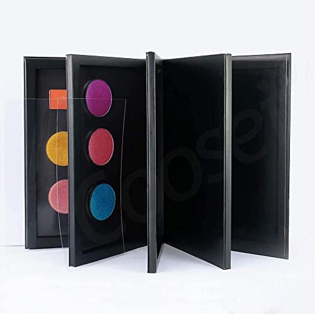 Coosei 4-Layer Book Shaped Magnetic Eyeshadow Palette Empty Makeup Storage Box For Eyeshadow Lipstick Blush Powder extra large big space