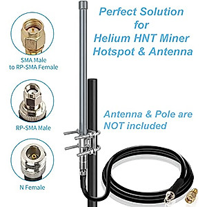 Nelawya 40ft Lora Antenna Cable N Female to RP-SMA SMA Male KMR400 Low Loss Extension Coaxial Cable for LoRa WiFi 4G LTE LoRaWan Antenna Bobcat Nebra RAK Helium Hotspot HNT Miner Mining Antenna