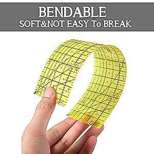 2 Pieces 2021 New Inches Hot Hem Sewing Ruler Hot Iron Ruler Hot Hemmer Pressing Tool Heat Resistant Ruler Sewing DIY Tools Measuring Quilting Press Handmade for Electric Iron Home Clothing Making()