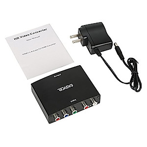 EASYCEL Component to HDMI Converter with 1.2 Meter HDMI Cable, RGB to HDMI Converter, 1080P 5RCA YPbPr to HDMI Converter