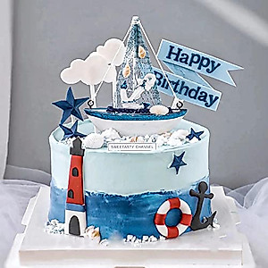 BLLREMIPSUR 2 PCS Mini Sailboat Decor, Wooden Miniature Sailing Boat Model, Nautical Theme Decoration for Bathroom, Baby Shower, Party, Kids Nursery