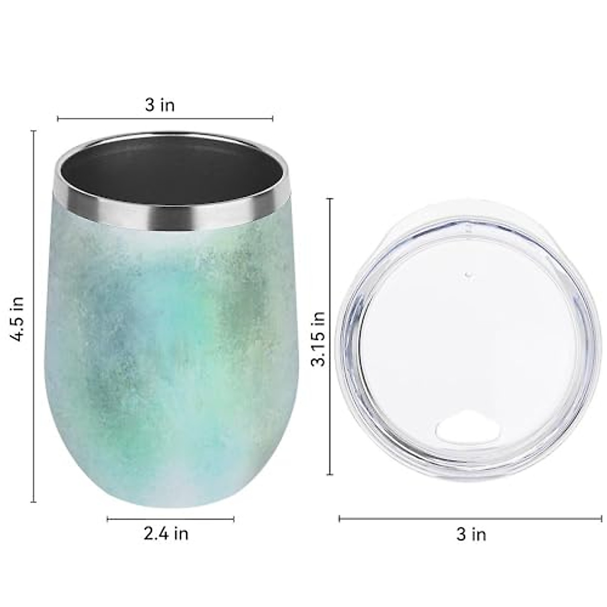 silichee 20 Oz Stainless Steel Wine Tumbler with Lid White Blue Background Abstract Watercolor Insulated Tumblers Vacuum Coffee Mugs for Hot and Cold Drinks,Coffee,Wine