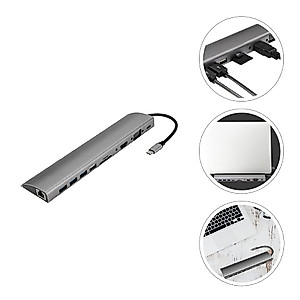 OSALADI USB Hub USB Hub USB Hub USB Hub USB Hub USB Hub USB Hubs Aluminium Alloy Computer Converter Type- c Hub 11- in- 1 Hub Dock Station USB Docking Station Adapter