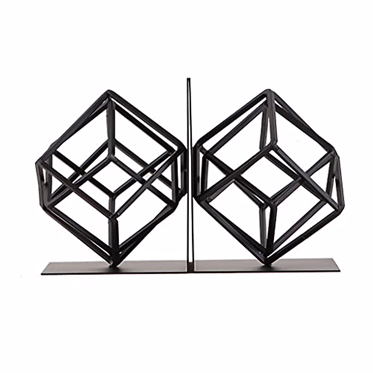 Book Ends for Shelves Desktop Geometric Bookends Bookshelf Iron Anti-Moving Bookend Student Desk Book Ends Book Racks Office File Storage Racks Office Book Stand