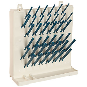 SP Bel-Art Lab-Aire II Single-Sided Non-Electric Wallmount Glassware Dryer; 2 Tier, 14.75 x 5 x 16.4 in. (F18933-0014)