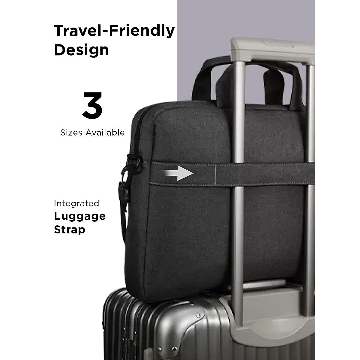 Lenovo Laptop Shoulder Bag T210, Fits up to 17-inch laptop or tablet, Sleek Design, Durable and Water-Repellent Fabric, GX41K07198, Black