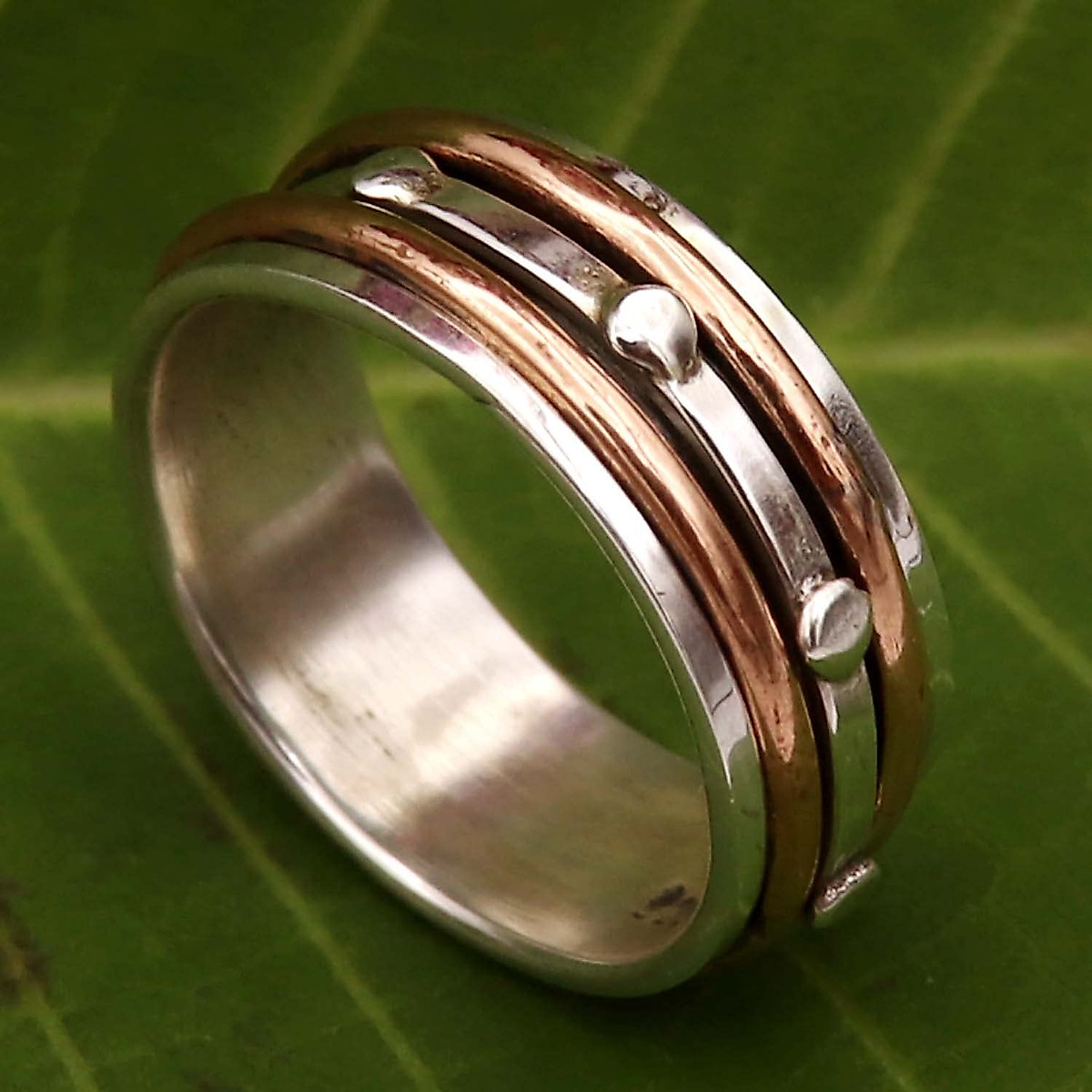 Solid 925 Sterling Silver Spinner Maditation Band Ring Women Gift Statement Handmade Jewelry Ring Goyal Jewels GESR0158 (US-16)