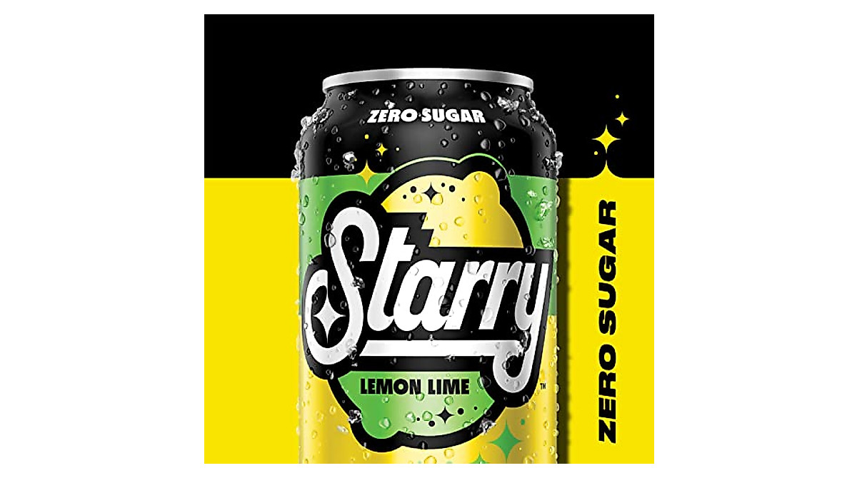 Starry Zero Sugar Lemon Lime Soda - Refreshing Mini Cans