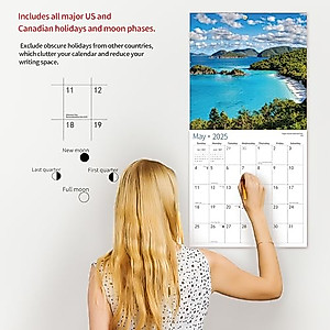 2024 Wall Calendar,Calendar 2025, 18 Months July 2024 - December 2025, Wall Calendar National Parks, 12" x 24" Opened,Full Page Months Thick & Sturdy Paper for Gift Perfect Calendar Organizing & Planning