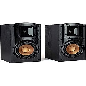 Klipsch Synergy Black Label B-200 Bookshelf Speaker Pair with Proprietary Horn Technology, a 5.25” High-Output Woofer and a Dynamic .75” Tweeter for Surrounds or Front Speakers in Black