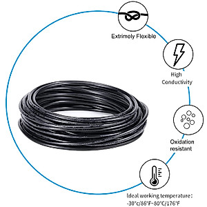 22 Gauge Wire, 5-Conductor Electrical Wire. 22 AWG Stranded Flexible PVC Tinned Copper 22/5 Cord Extension Cable is Used for LED Lamp Lighting, Automotive, Speaker, Audio, Power, etc. (33FT - 10M).