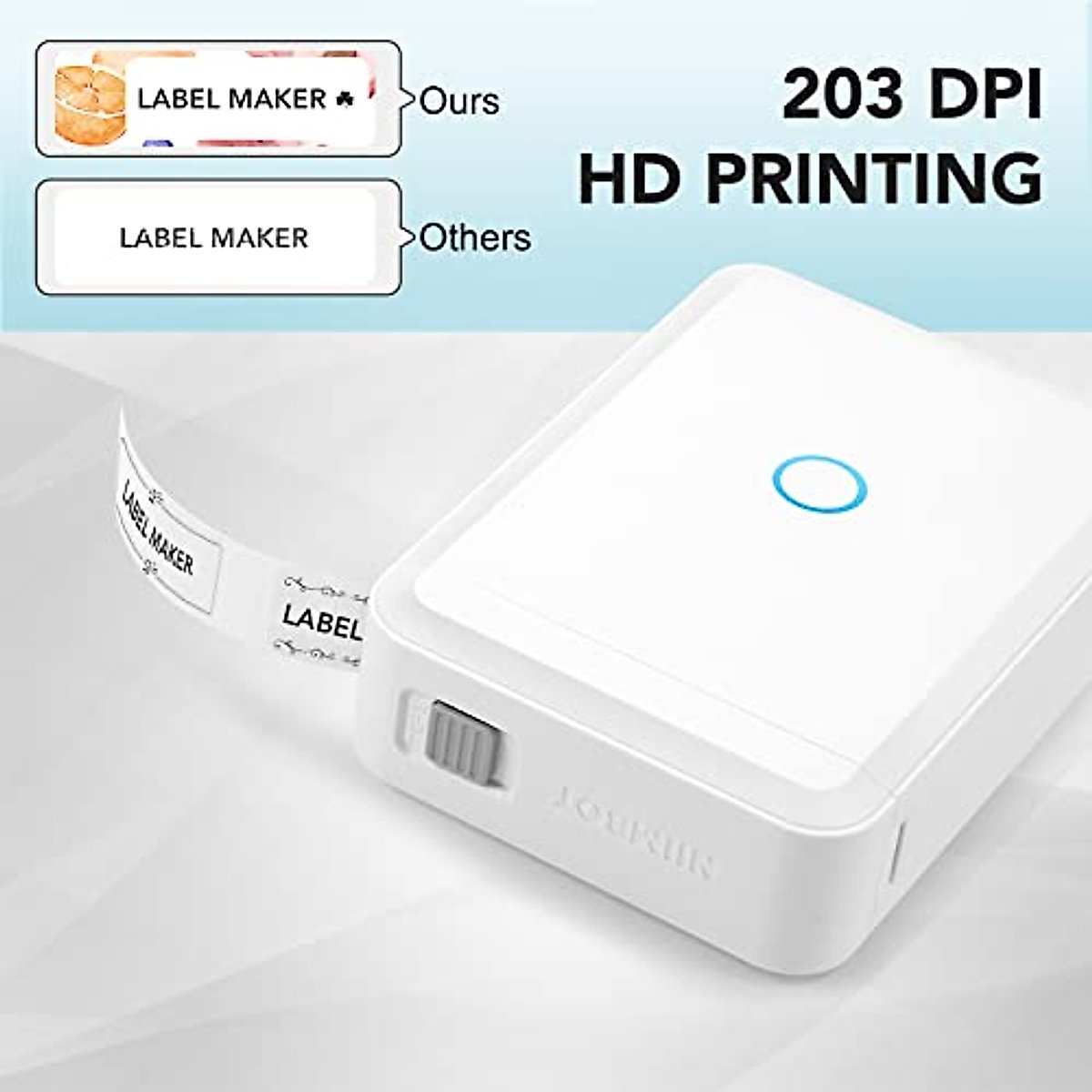 Slofen Label Makers Machine with Tape,Bluetooth Portable Label Maker Printer Multiple Templates Available,Rechargeable for Home Office Organization, Compatible with iOS/Android