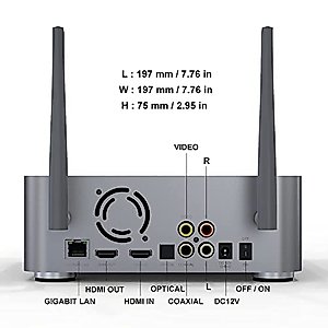Zidoo Z10 Pro 4K Media Player, Realtek 1619DR 2G+32G 4K HDR Android 9.0 TV Box Supporting All HDR Technology, WiFi and Ethernet, NAS and PC, HDD Bay up to 14TB Set Top Box