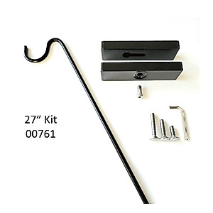 Long Hook Kits Ideal for Bird Feeders, Lighter Flower Baskets, Chimes, etc. for Vertical Spindled Deck Railings Only (27" Upright) Heavy Duty Hanger