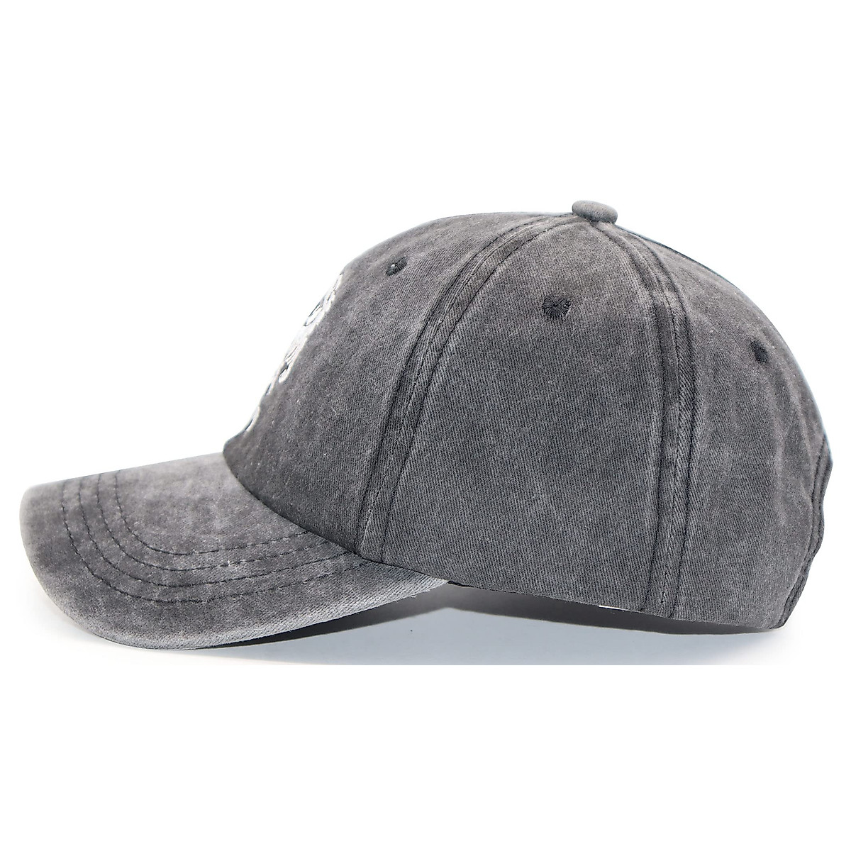 T Rex Skeleton Dinosaur Baseball Cap for Men Women, Vintage Embroidered Cotton Washed Distressed Dad Hat