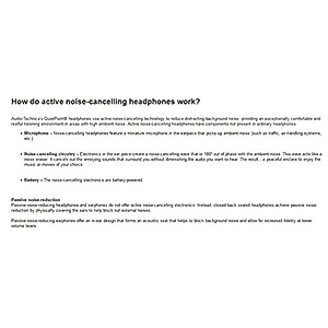 Audio-Technica ATH-ANC7B QuietPoint Active Noise-Cancelling Closed-Back Headphones, Wired