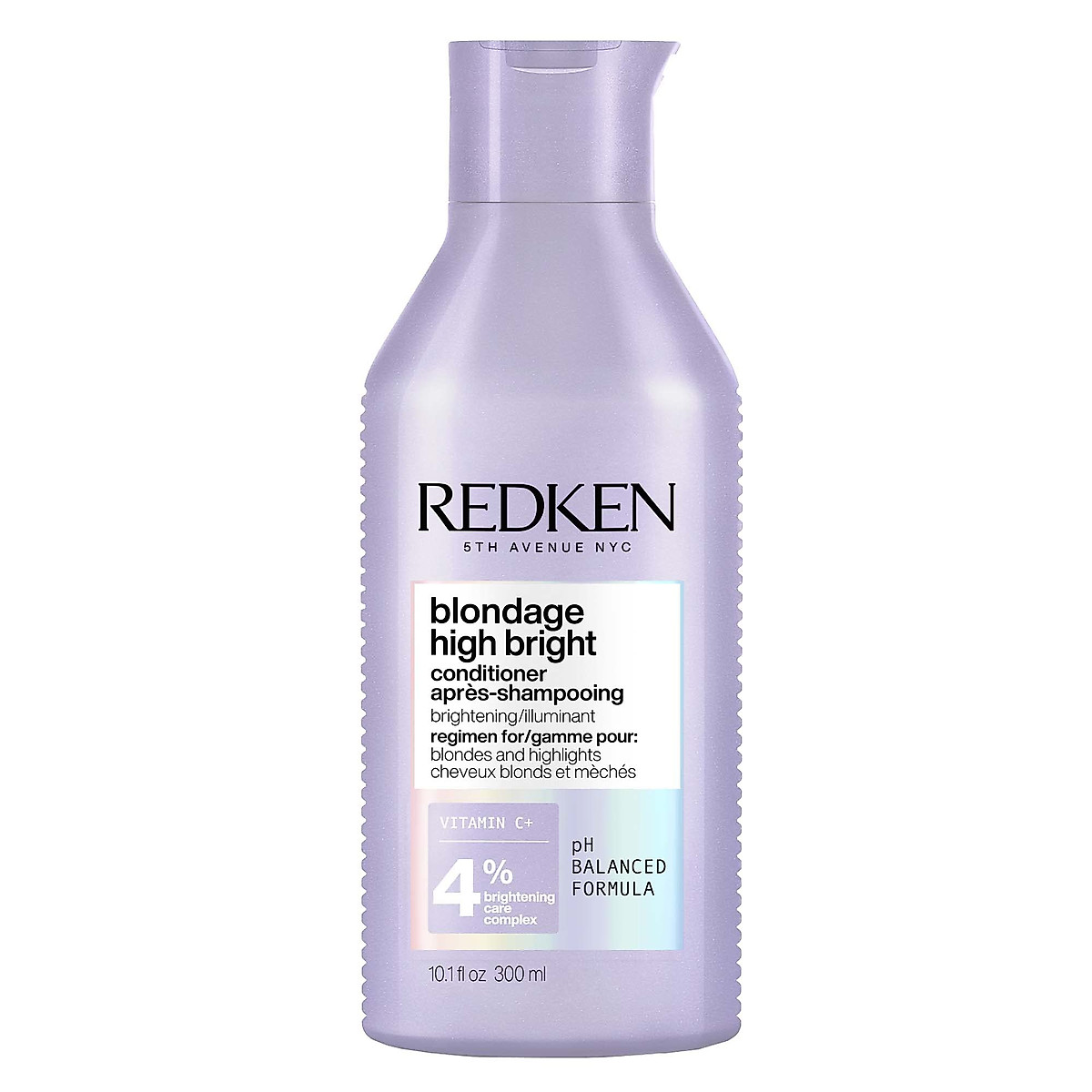 Redken Blondage High Bright Conditioner | Brightens and Lightens Color-Treated and Natural Blonde Hair Instantly | Infused with Vitamin C | 10.1 Fl Oz