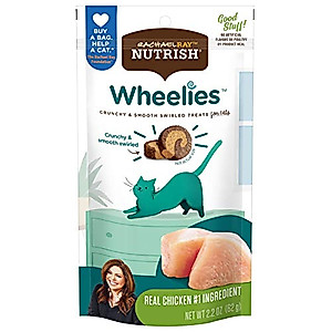 Rachael Ray Nutrish Wheelies Cat Treats, Chicken, 2.2 Ounces (Pack of 12)