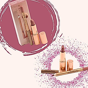 Charlotte Tilbury Pillow Talk Mini Matte Revolution Lipstick and Lip Cheat Lip Liner Mini Travel Size Duo Set