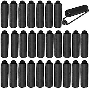 WILLBOND 40 Pieces Satin Hair Rollers - Sponge Curlers for Soft Waves, Flexible Styling, Black Hair and Hairdressing