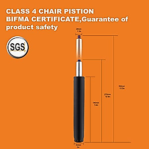 HOTHATT Office Chair Cylinder Replacement,4.8 inch Long Stroke Adjust,Gas Lift Heavy Duty 1000lbs,Smooth,Noiseless,Easy to Install,Premium Matte Finish,Anti Explosion,Safety for Gaming Chair