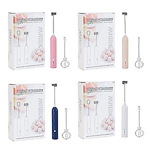 Milk Frother Hand-held Foam Maker Whisk Drink Mixer Mini Foamer For Lattes Cappuccinos Frappes Milk Hot Chocolate Milk Foam Maker For Coffee Electric Usb Rechargable