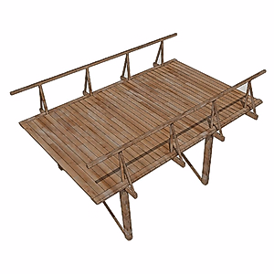 LoveinDIY 1/35 Tank Bridge Building Model Kits DIY Scene Scenery Layout