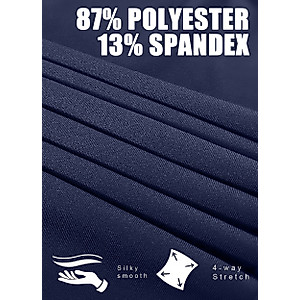 Hiverlay Women's Bootcut Dress Pants Pull On Stretchy Work Slacks for Business Office 5 Pockets 29" Navy 2X-Large