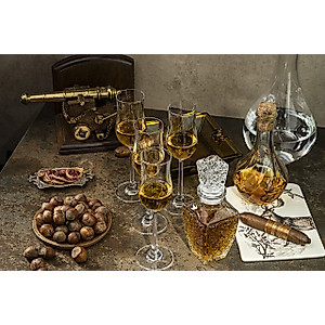 GLASSIQUE CADEAU Cognac, Brandy, Tequila and Dessert Wine Snifter Glasses | Set of 4 Small Tasting Tulip Copitas for Sipping Spirits, Madeira, After Dinner Drinks