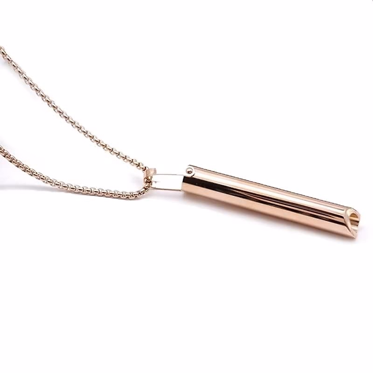 Blue Drop Stainless Steel Anxiety Necklace For Men Women, Mindful Breathing Necklace, Anxiety Relief Items, Anxiety Relief, Stress, Panic Attack Relief Meditation Tools - Rose Gold