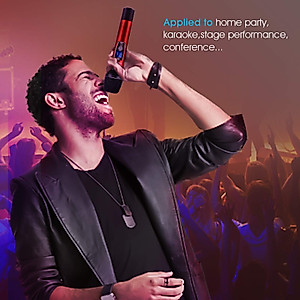 XIAOKOA Handheld Wireless Microphones,Professional UHF Karaoke Microphone,160ft Range,Ideal for Singing,Home Party,Church,Compatible with Voice Amplifier, PA System