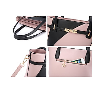 Nevenka Top Handle Handbags for Ladies PU Leather Tote Purse Women Crossbody Shoulder Bags (Red)