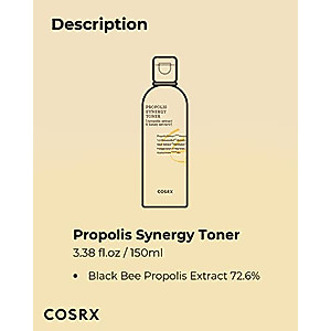 COSRX Full Fit Propolis Synergy Toner, 150ml / 5.07 fl.oz | Propolis 72.6% | Korean Skin Care, Paraben Free