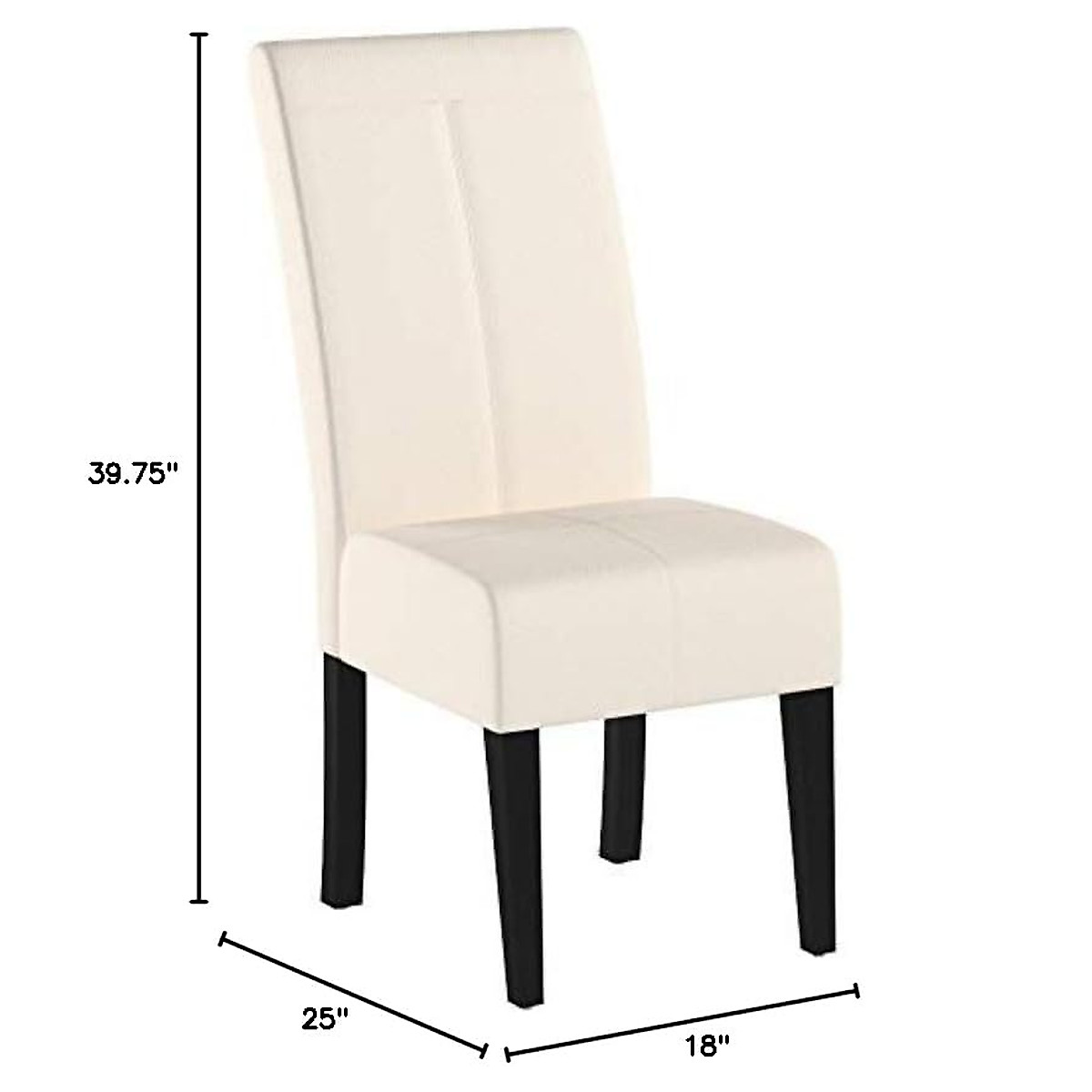 Christopher Knight Home Pertica Fabric Dining Chair, Beige 25D x 18W x 39.75H in