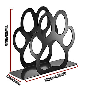 Ctpeng Napkin Holder for Table,Upright Tissue Dispenser,Napkins Holder for Home Kitchen Restaurant Picnic(Black,Paw)