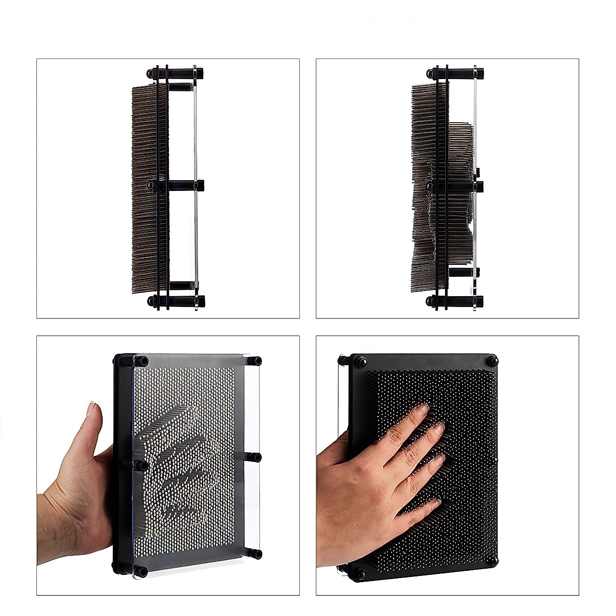 3D Pin Art Toy 6 x 8 Inches, Unique Metal Silver Pin Art Board for Kids,Inspire Imagination & Challenge Sense, Innovative Boundless Creativity for Children & Adults Learning Gift