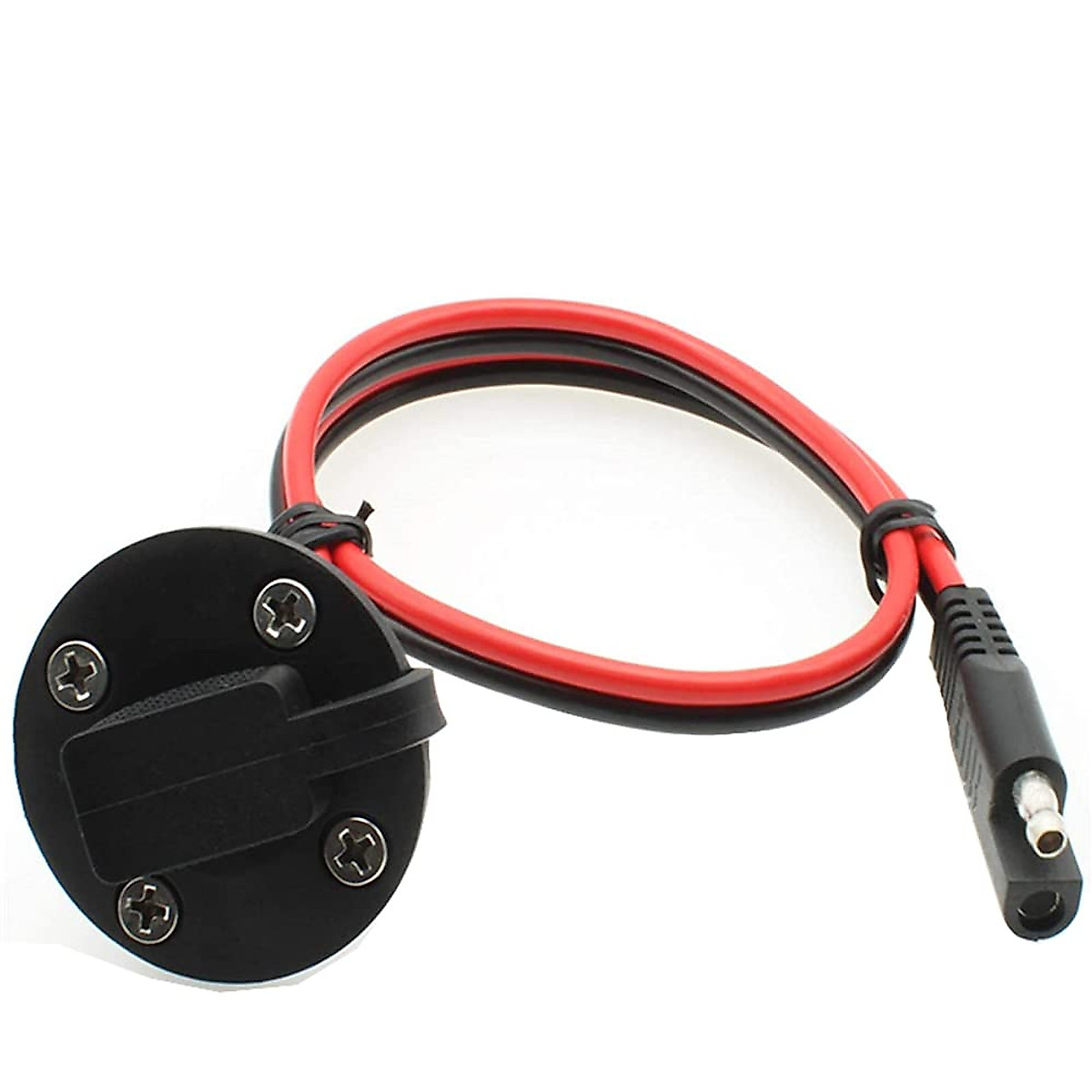 Tata.Meila 2 Pcs 12AWG SAE Power Socket Sidewall Ports, Weatherproof SAE Quick Connect Solar Panel Mount Universal Flush-Mountable Connector