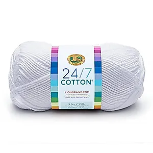 (1 Skein) 24/7 Cotton® Yarn, White