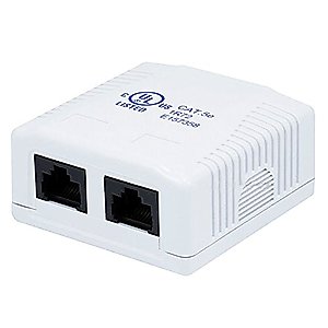 Monoprice Surface Mount Box Cat5e Double (107091) white