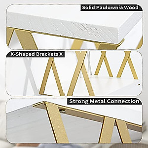 Afuly Floating Nightstand Wall Mounted, 12 Inch Bedside Table for Bedroom Storage Decor, Modern White Gold Wall Shelves for Home Livingroom Bathroom Kitchen Decor