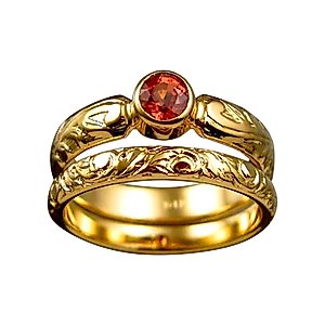 Ring Assortment Gold Wedding Rings Two Piece Rings Jewelry Birthday Proposal Gifts Bridal Engagement Party Rings (D, One Size)