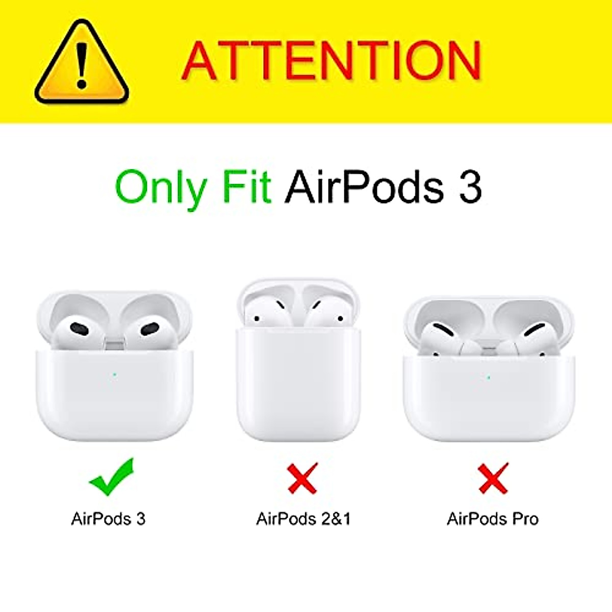 Fintie Case for AirPods 3 (2021), [Sleek Shield] Slim Soft TPU Durable Shockproof Portable Protective Cover Skin with Keychain for AirPods 3rd Generation Charging Case, Glittering Marble