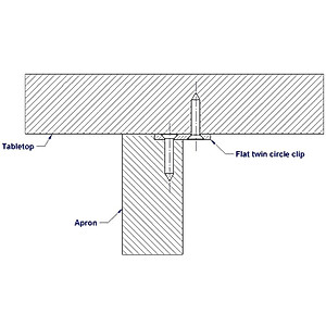 (Pack of 30) Desktop Fasteners Figure 8, Heavy Duty 12 Gauge Steel, Table Top Connector, Desk Top Hold Down Fasteners Clip by Podoy
