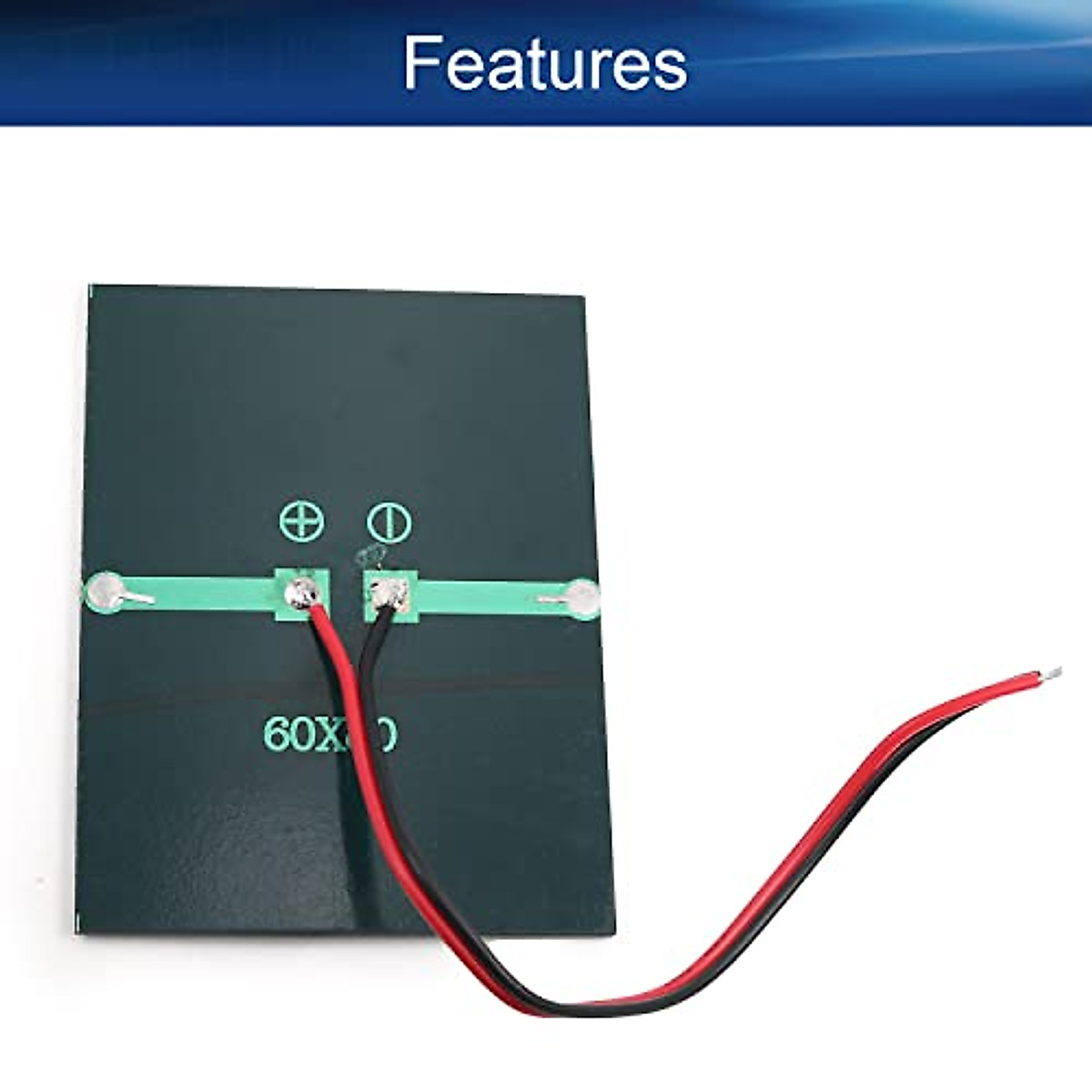 Heyiarbeit 1 Pcs 1.5V 0.65W Mini Polysilicon Epoxy Resin DIY Solar Panel Module 60mm x 80mm/2.36" x 3.15" for Cell Charger